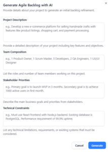 Agile Backlog Refinement Tool - Visual Paradigm AI