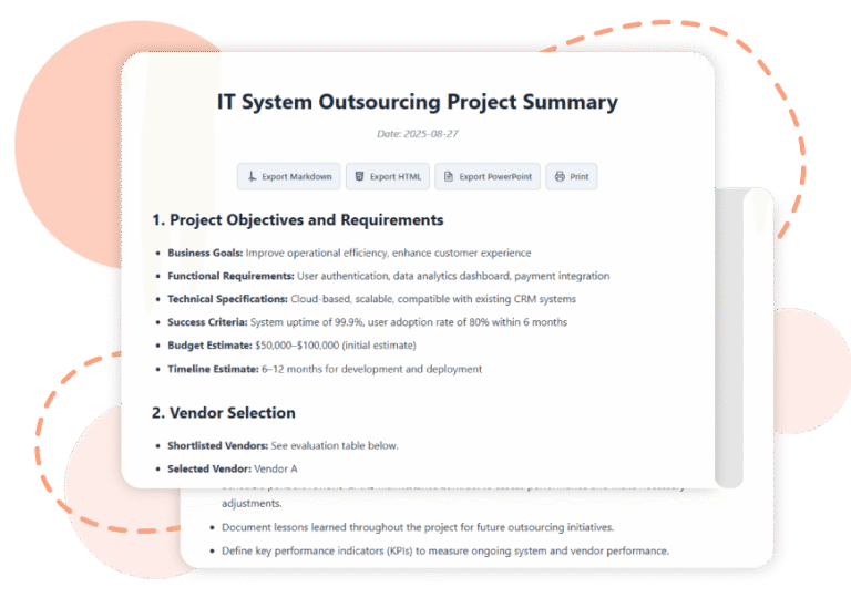 Free IT Outsourcing Project Guide | Visual Paradigm Online