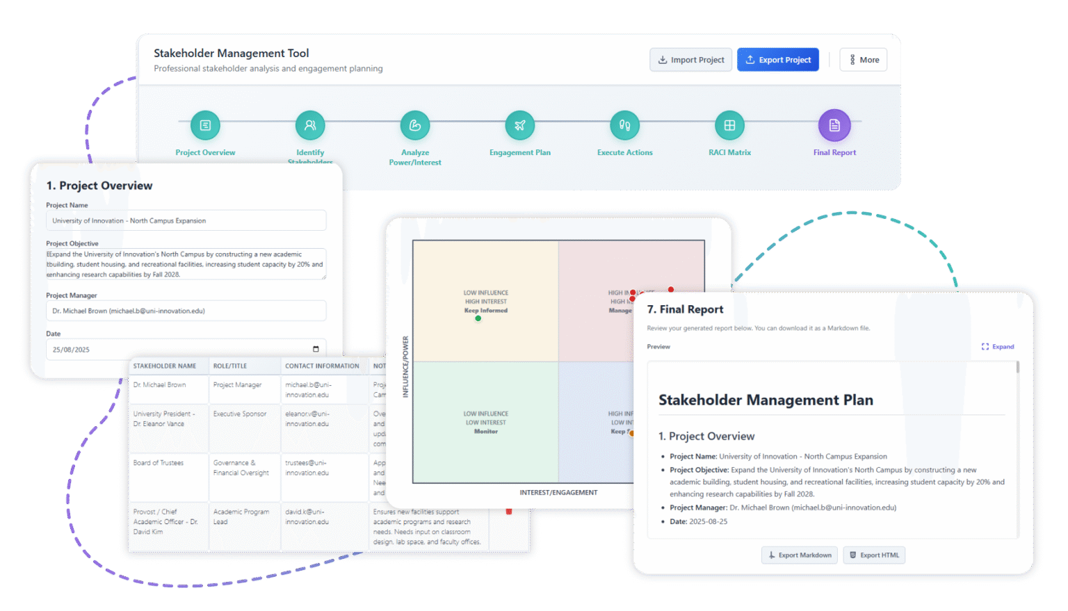 Free Stakeholder Management Tool | Professional Analysis & Planning with AI