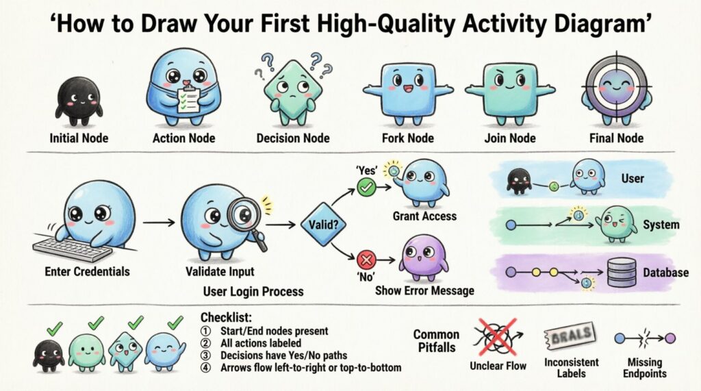 How to Draw Activity Diagrams: A Beginner's Guide 📊