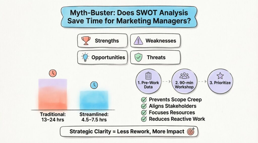 SWOT Analysis Time Saver? Marketing Efficiency Guide 📊